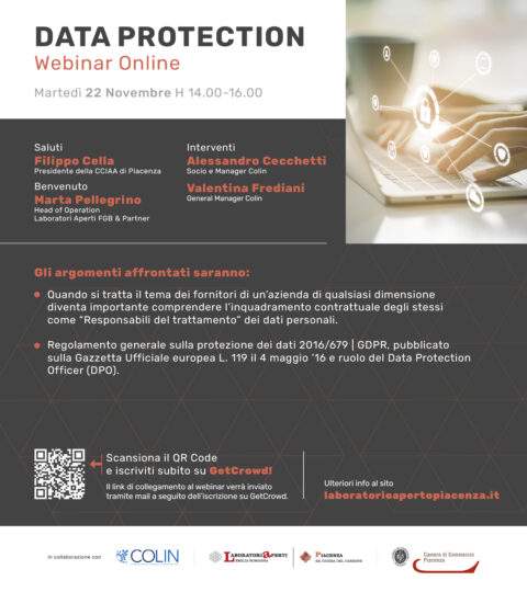 DATA PROTECTION WEBINAR | Laboratorio Aperto Piacenza